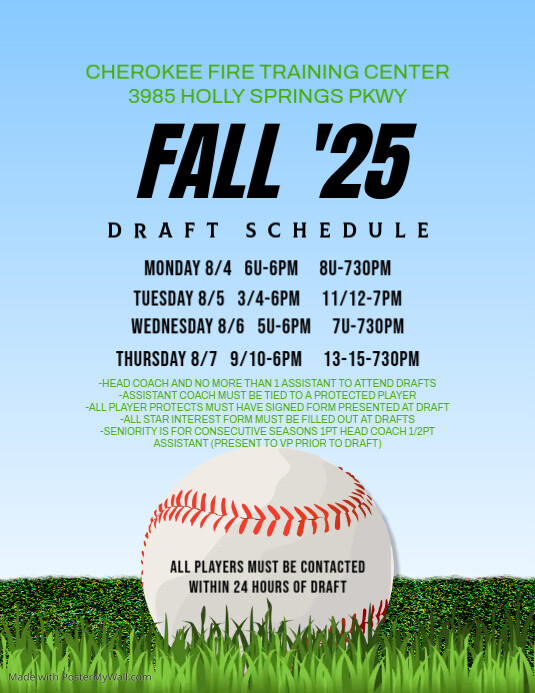 DRAFT SCHEDULE | PosterMyWall