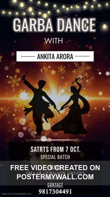 Happy Navratri Garba Night Invitation Instagr | PosterMyWall