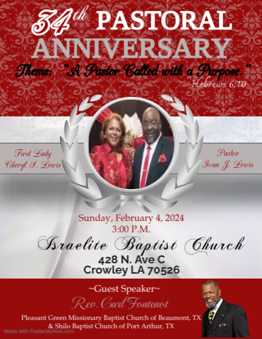 Pastor Anniversary | PosterMyWall