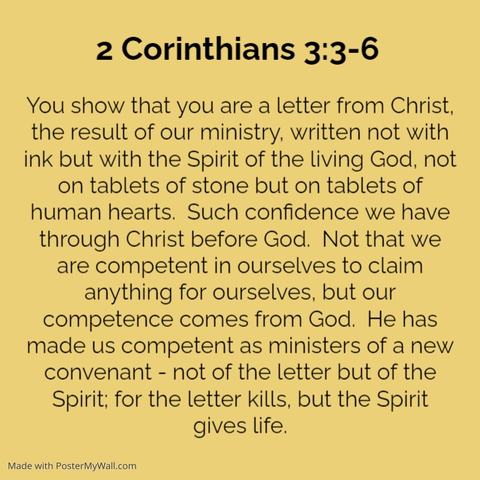 2 Corinthians 3 3.6 | PosterMyWall