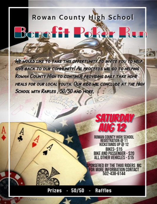 Motorcycle Poker Run event flyer template | PosterMyWall