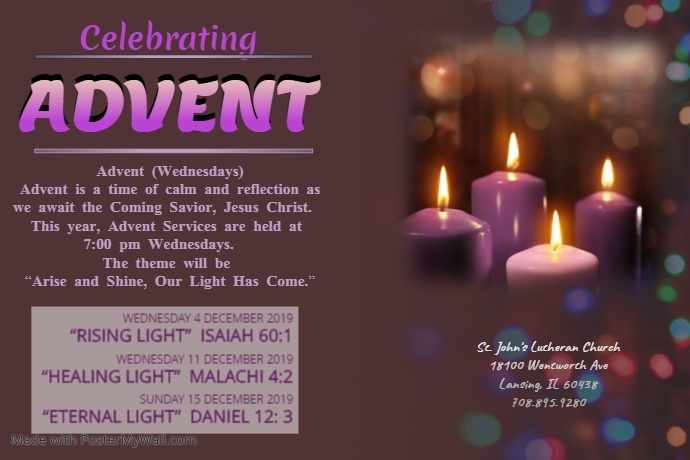 Copy of Copy of 2019 Advent | PosterMyWall