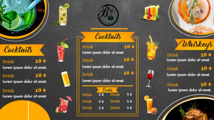 Copy of Cocktail Menu | PosterMyWall
