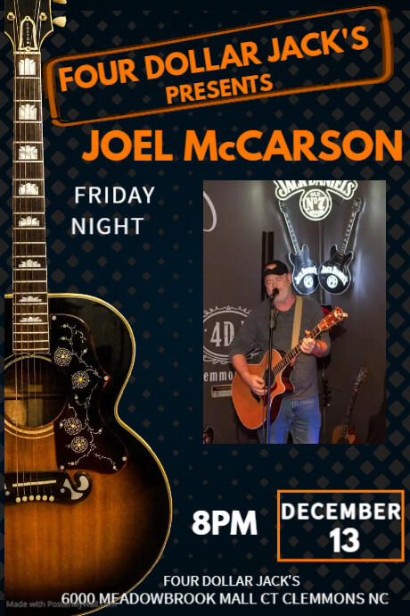 Guitar Concert Flyer Template | PosterMyWall