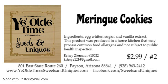 Meringue Cookies 6 Up | PosterMyWall