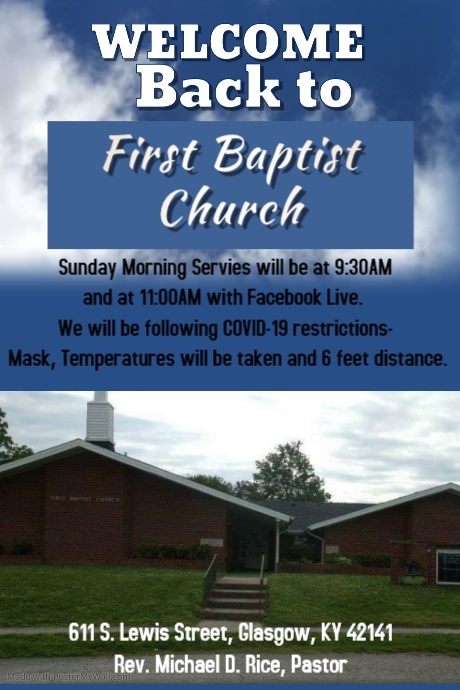 Copy of Welcome Back to Church Poster | PosterMyWall