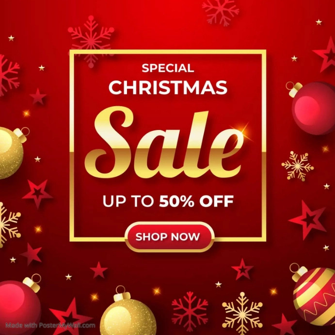 Copy of Christmas poster design template (1) | PosterMyWall
