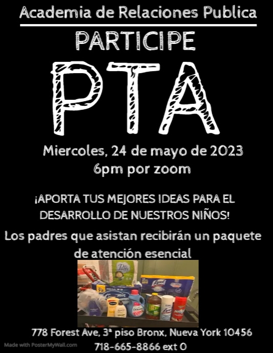 Copy of PTA Parent Teacher Association Spanish | PosterMyWall