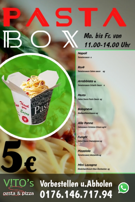 Pasta special deal template | PosterMyWall