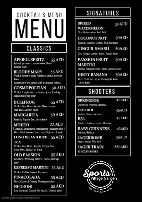 Copy of Food & Beverage Food Menu Template (1) | PosterMyWall