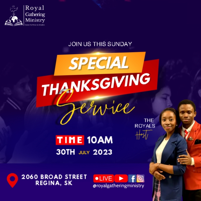 Copy of thanksgiving service | PosterMyWall