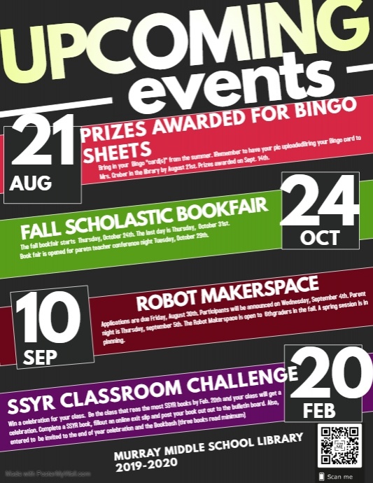 Library Events 2019-2020 | PosterMyWall