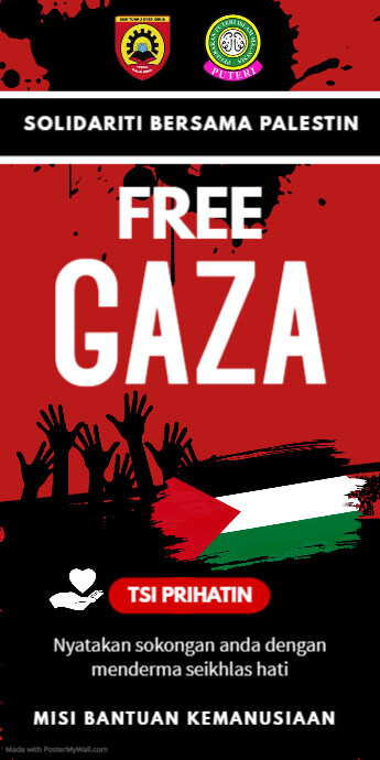 Donate for gaza palestine poster | PosterMyWall