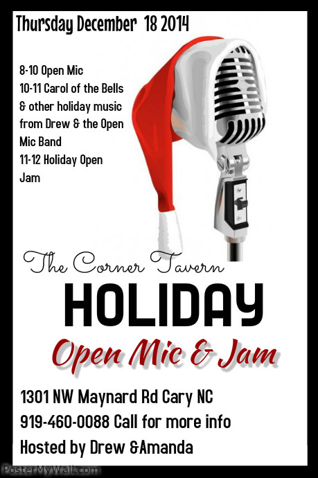 holiday open mic | PosterMyWall