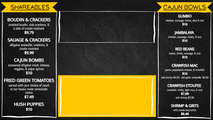 Digital menu display board template | PosterMyWall