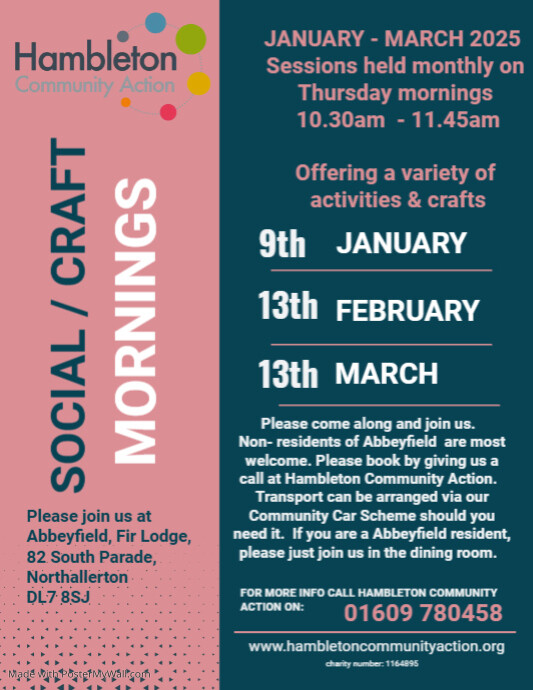 Abbeyfield craft sessions July to Sept 2022 (1) | PosterMyWall
