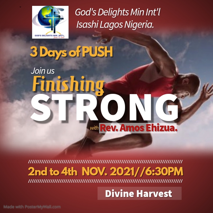 Copy of Finishing strong church template | PosterMyWall