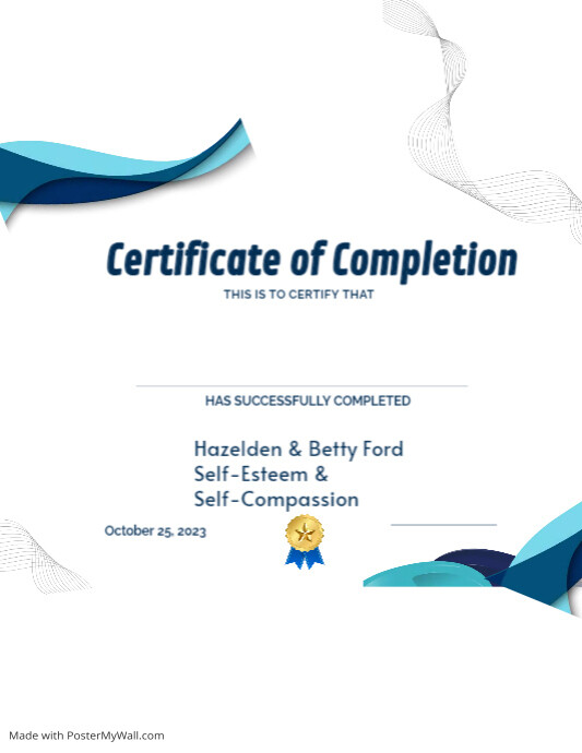Certificate of Completion template | PosterMyWall