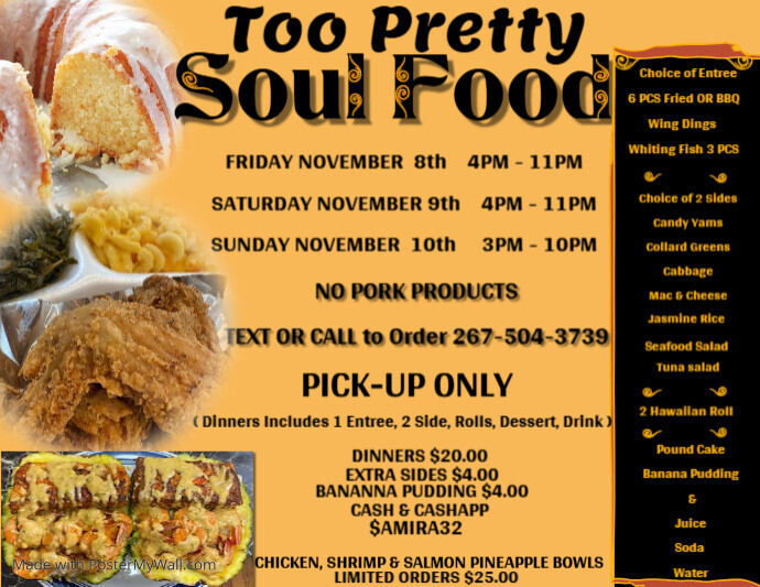 Soul Food Dinner Flyer | PosterMyWall
