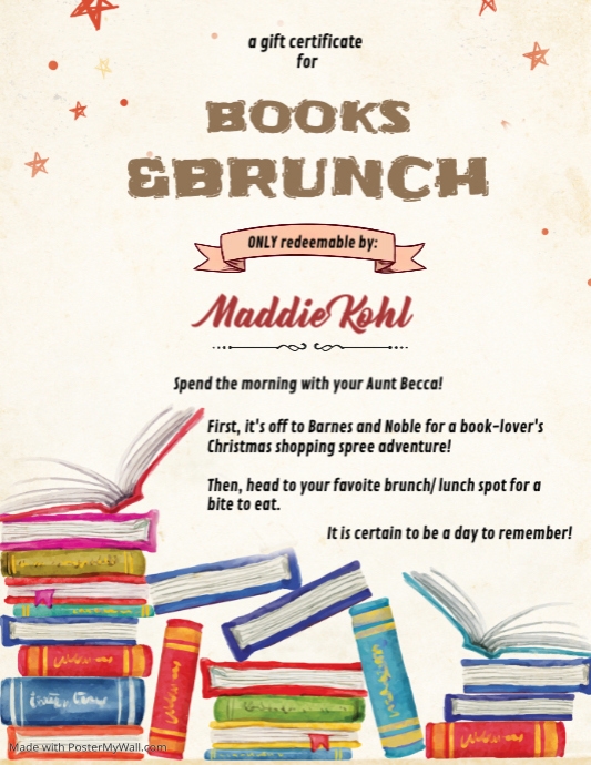 Maddie's Books & Brunch | PosterMyWall
