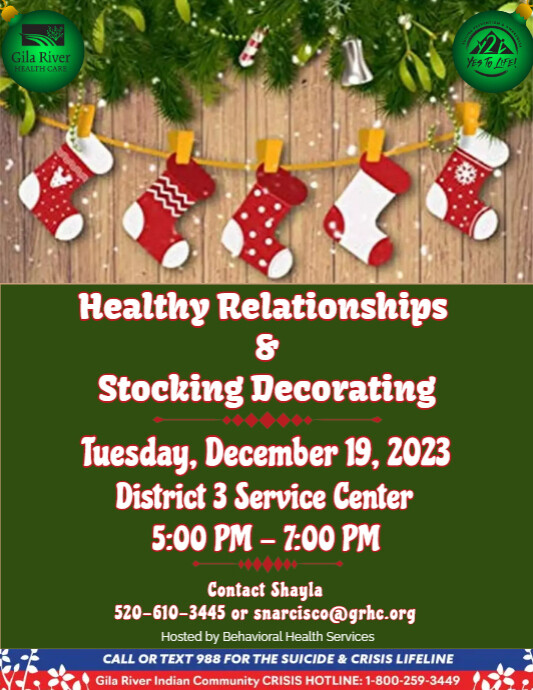 Healthy Relationships & Stocking Decorating | PosterMyWall