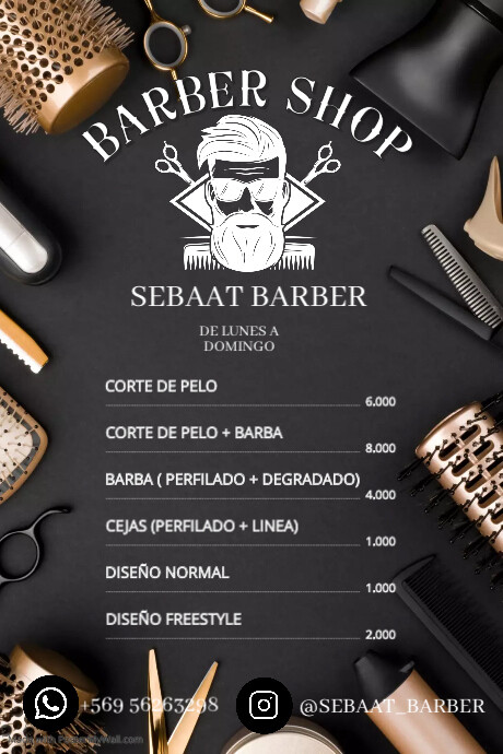 Barber Shop Price Flyer Poster | PosterMyWall
