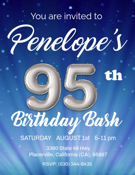 95th birthday Template | PosterMyWall