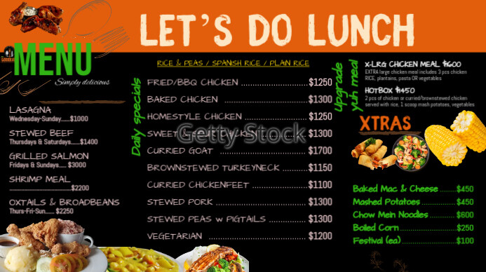 Copy of LUNCH MENU (2) | PosterMyWall