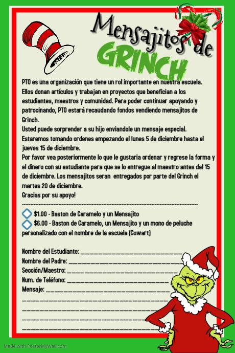 Copy of Grinch Grams Spanish | PosterMyWall