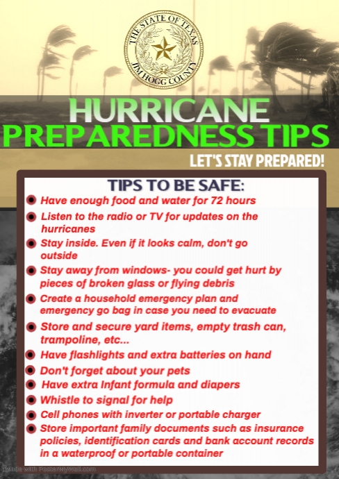 HURRICANE TIPS 2021 | PosterMyWall