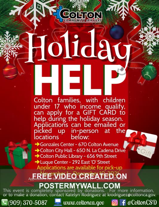 Copy of Holiday Help 2021 | PosterMyWall