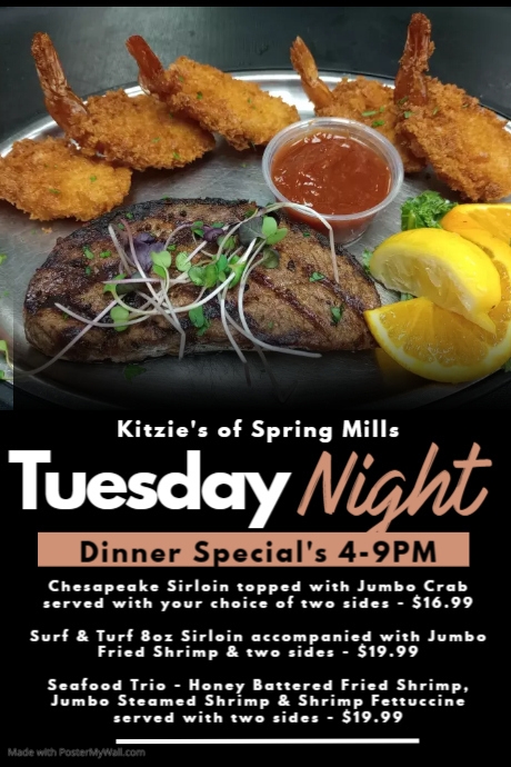 Steak Night Poster | PosterMyWall