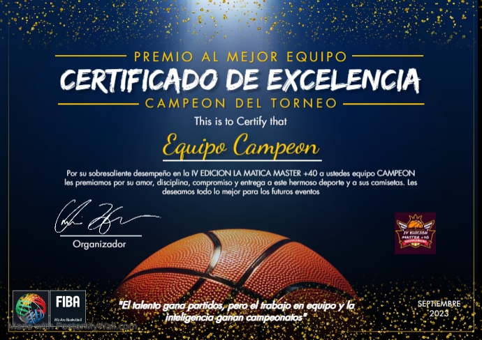 Copy of Basketball Excellence Certificate Template | PosterMyWall