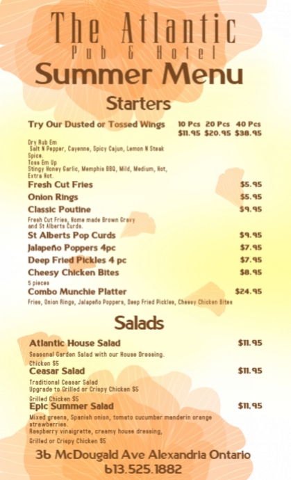 Copy of Summer Restaurant Menu Template | PosterMyWall