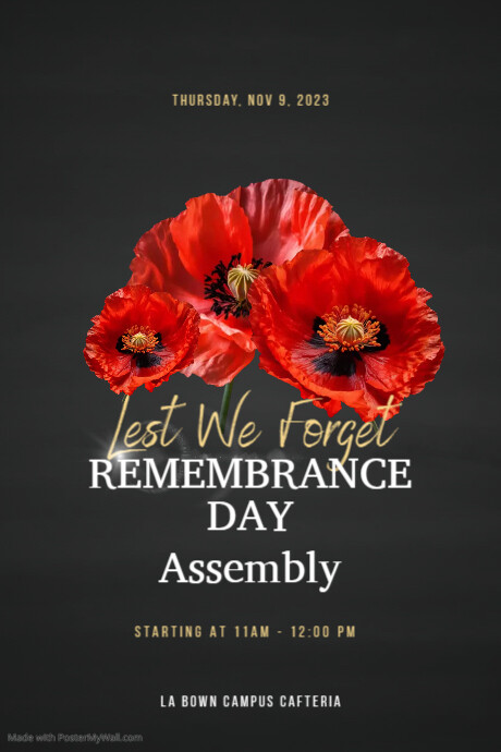 Remembrance Day Flyer Template | PosterMyWall