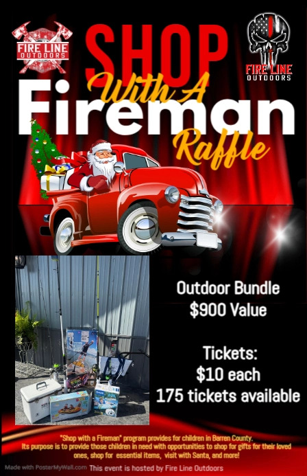 Shop with a Fireman Raffle | PosterMyWall