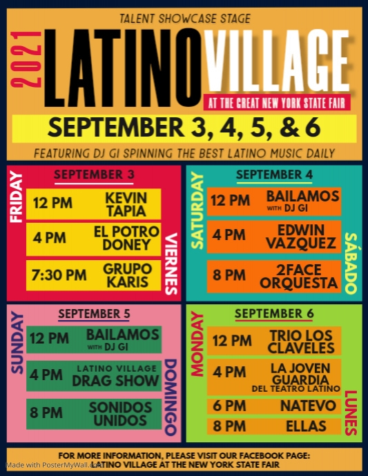 2021 LV Schedule | PosterMyWall