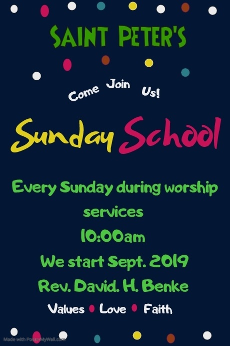 Copy of Sunday School Poster | PosterMyWall
