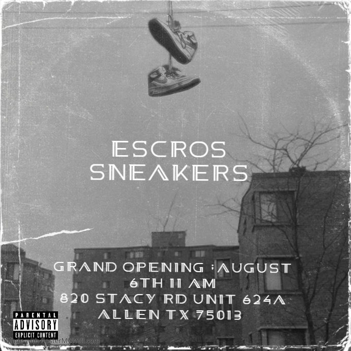 Copy of Sneakers Hanging album cover design template | PosterMyWall