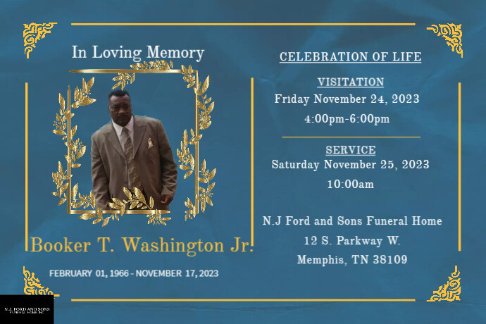 In Loving Memory Of Funeral Card Poster Templ | PosterMyWall