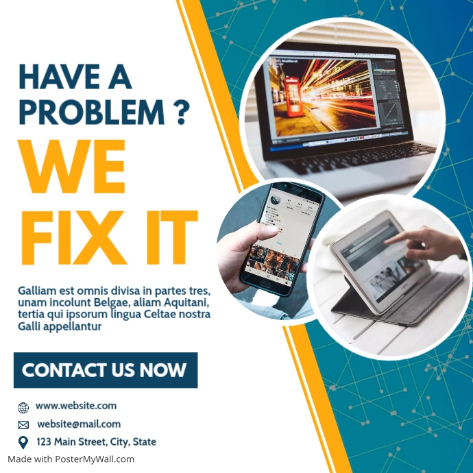 instagram post pc and phone repair services | PosterMyWall