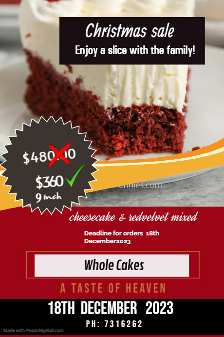 Yellow Baked Goods Bakery Poster | PosterMyWall