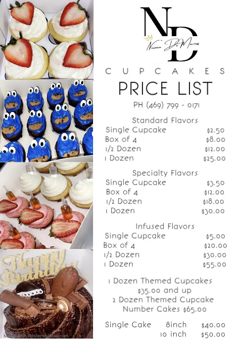 Copy of Bakery Price Pricing List Menu Offers Card | PosterMyWall