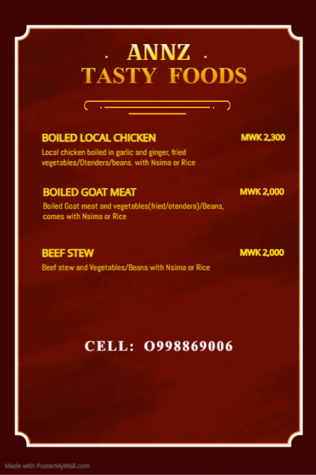 Indian Food Menu Ads (1) | PosterMyWall