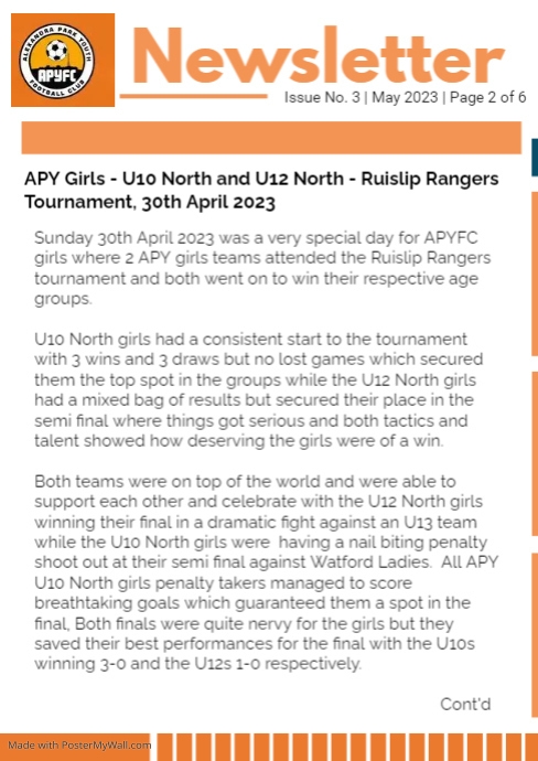 Orange Custom Branded Newsletter Page (1) | PosterMyWall