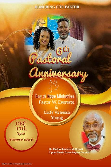 pastor anniversary | PosterMyWall