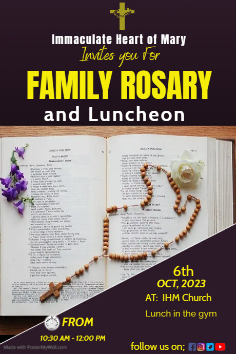 HOLY ROSARY FLYER TEMPLATE | PosterMyWall