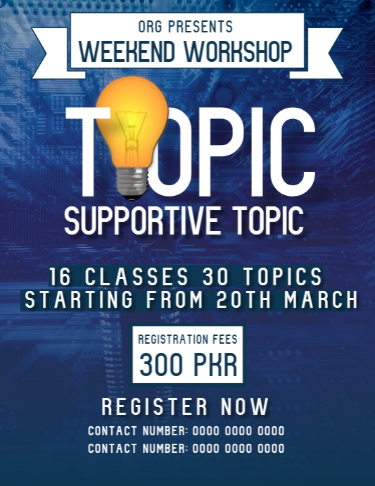 Copy of Workshop Online Course Tuition Service Flyer | PosterMyWall