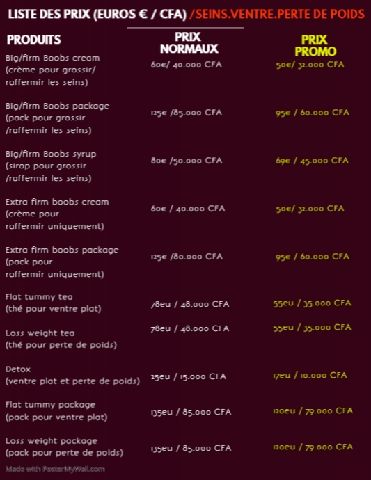 Copie de Copie de Copie de Copie de Simple Black and white price list ...