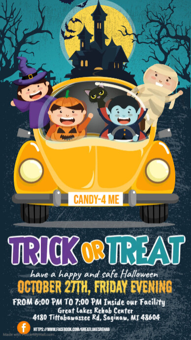 halloween, drive-thru trick or treat | PosterMyWall